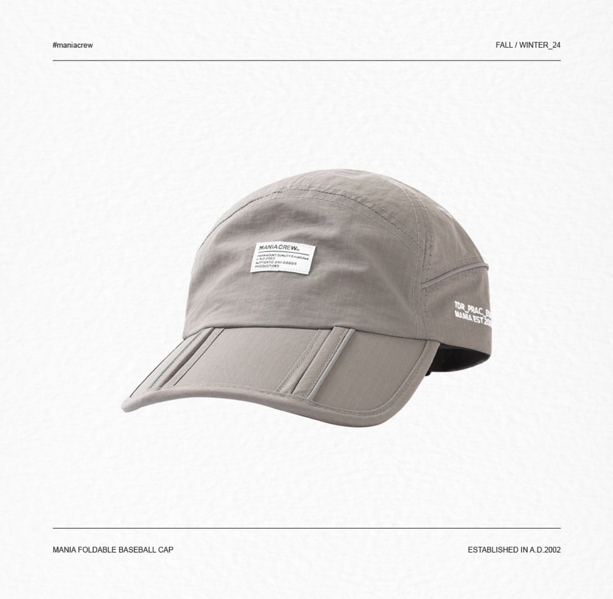 MANIA 24FW FOLDABLE BASEBALL CAP – MCWEARS